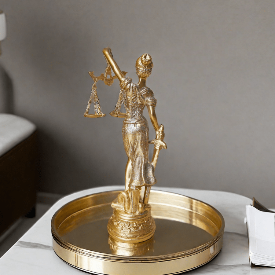 1pc Justice Goddess Ornament, Resin The Goddess Of Fairness Statue Art ...