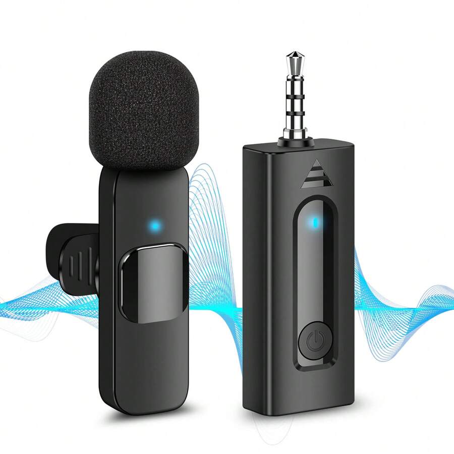 Wireless Lavalier Microphone For 3.5mm Omnidirectional Condenser Mic ...