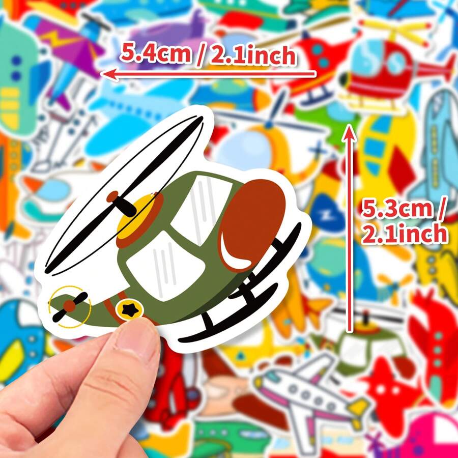 100pcs Transportation Vehicles Sticker Pack,Vinyl Waterproof Stickers ...