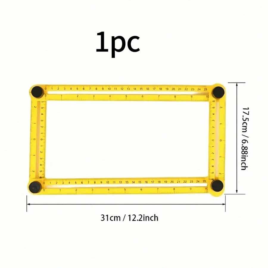 New 1pc Multi-Functional Foldable Plastic Four-Fold Ruler, For ...