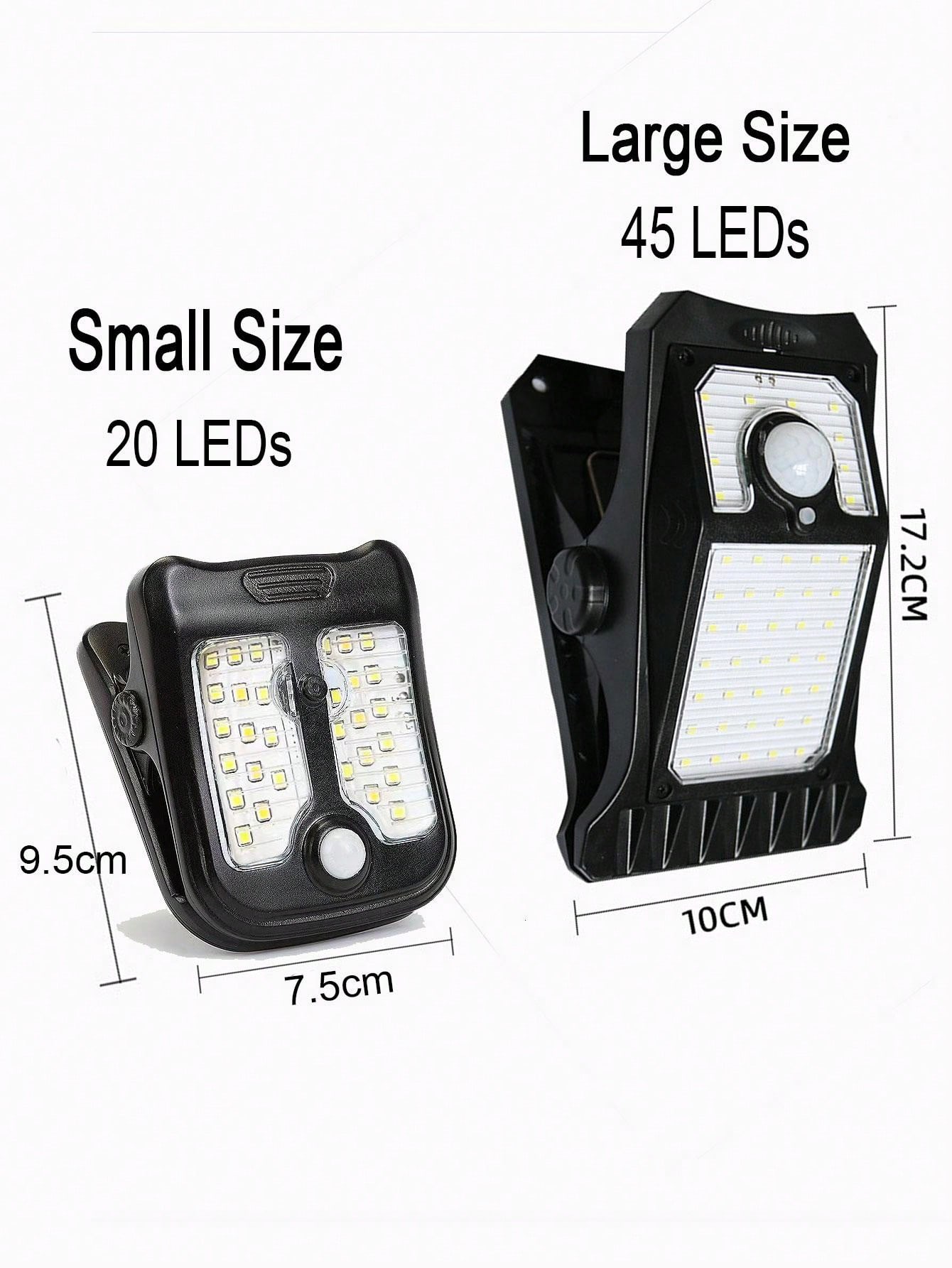 Clip On Solar Lights Outdoor, Motion Sensor Lights, Solar Garden Wall ...