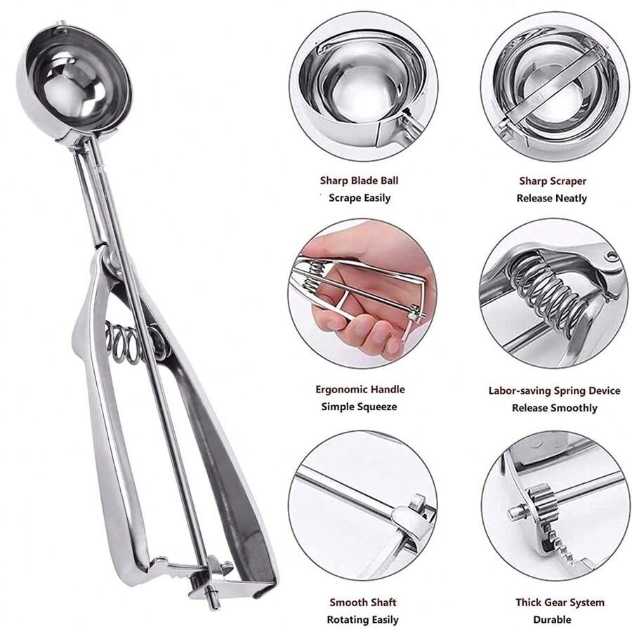 Stainless Steel Ice Cream Spoon, Ice Cream Spoon, Fruit Scoop, Scoop ...