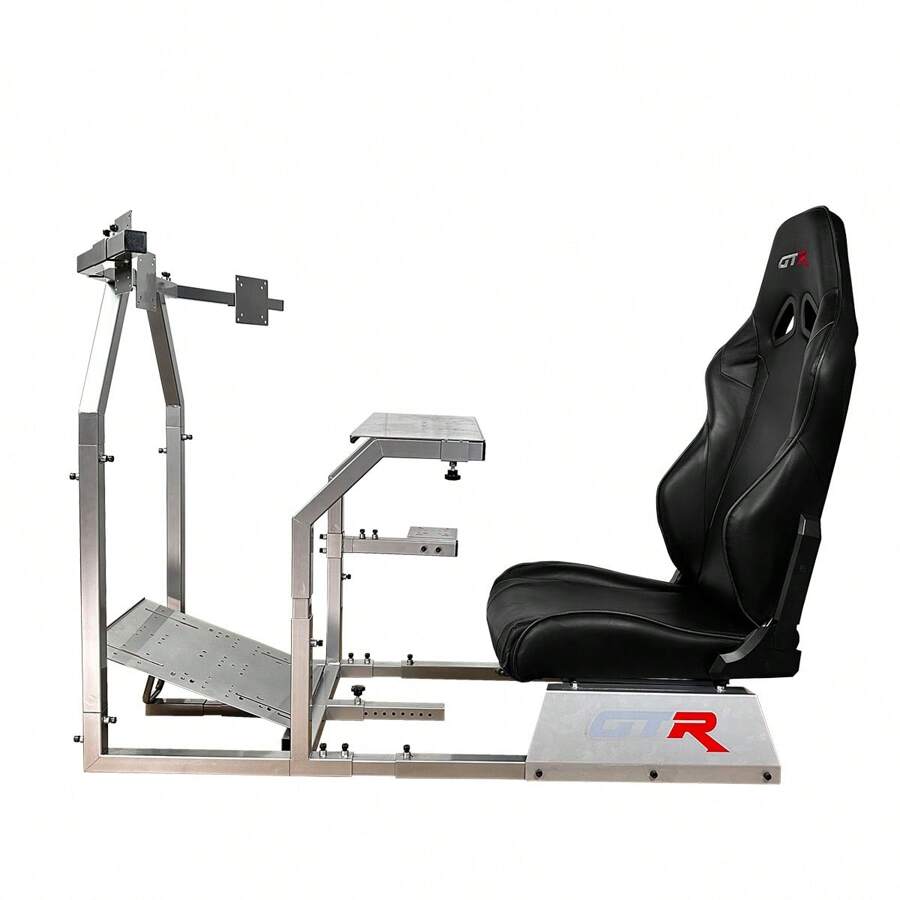 GTR Simulator GTA-F Model Silver Frame Triple | Single Monitor Stand ...