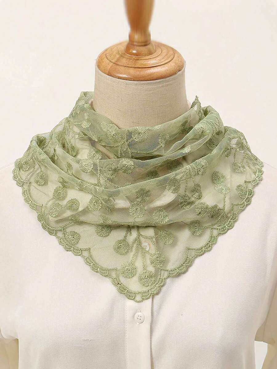 1PC Ribbon Headband Han Tie Lace Triangle Scarf Flowers Retro-Style ...