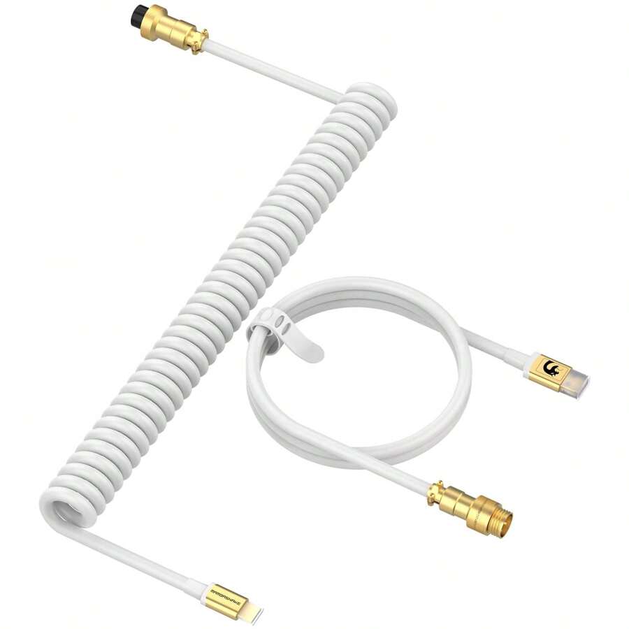 Custom Coiled Keyboard Cable For Gaming Keyboard, Double-Sleeved ...