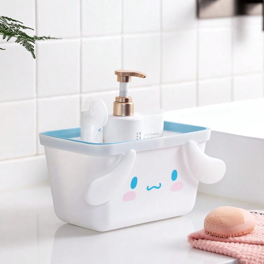 Miniso Sanlou's Hand Basket Stored Items Cute Cartoon Image Storage Box ...