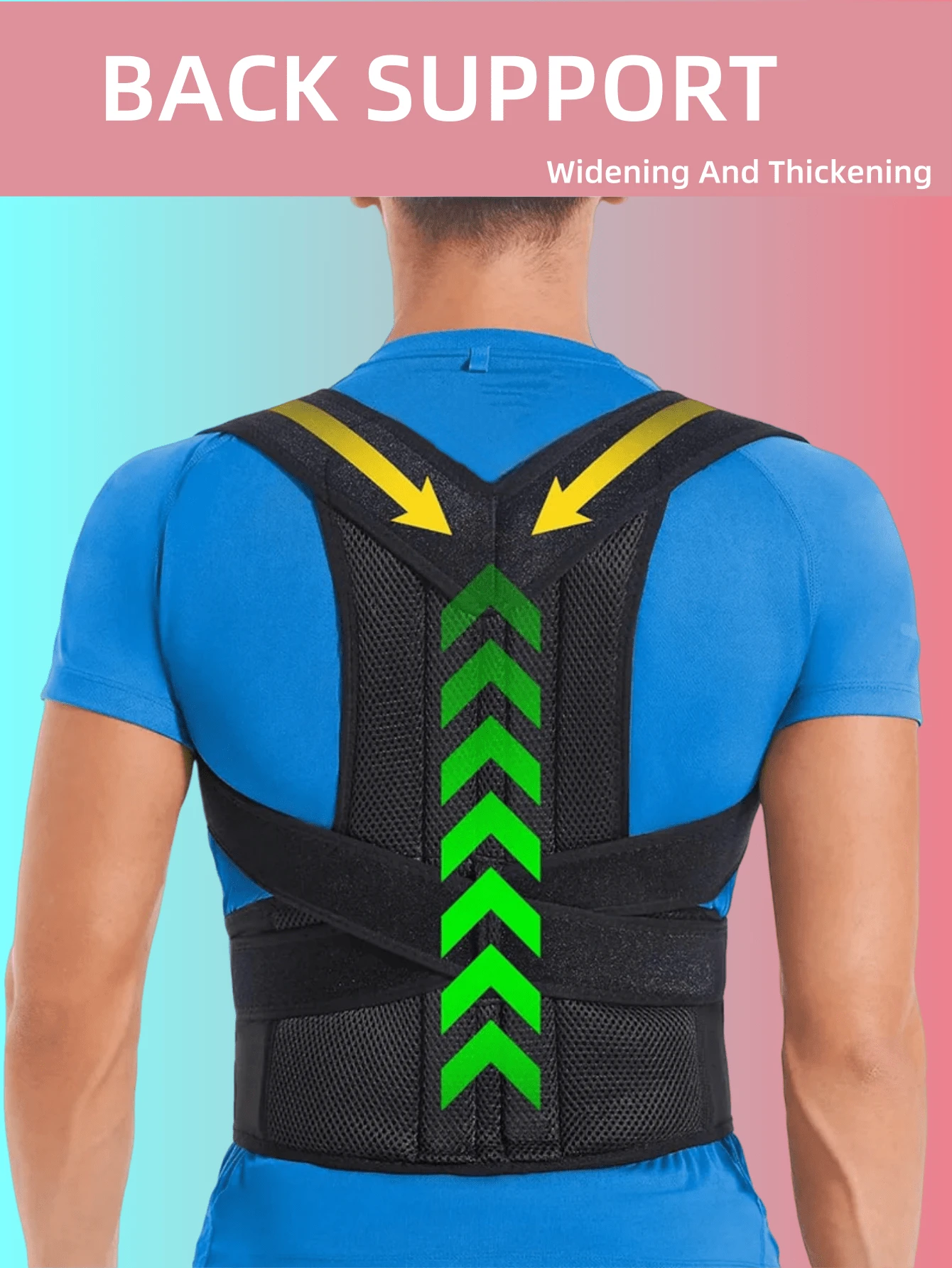 2024 Newest 1pc Reinforced Belt Lumbar Column Posture Corrector Vest ...