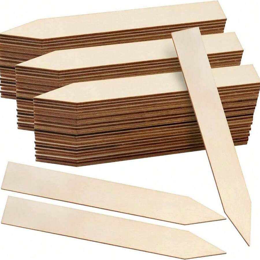 Wooden Garden Plant Label, Blank Handwriting Diy Multiple Format Shape ...