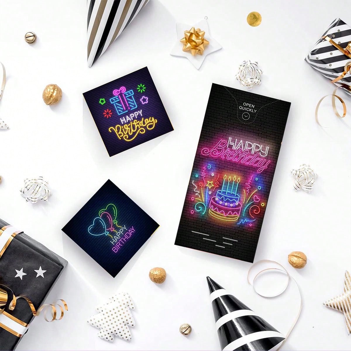 Birthday Surprise Box Pop-Up Explosion Gift Box DIY Folding Bouncing ...