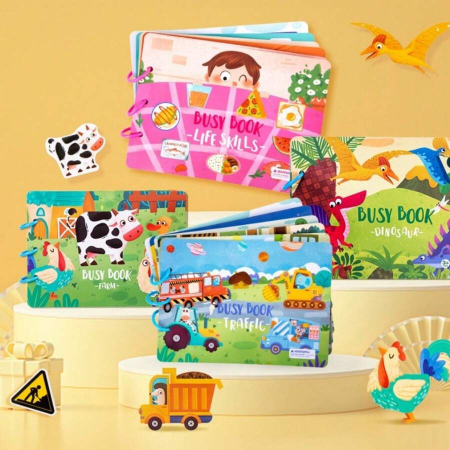 Preschool Early Learning Sticker Book With Busy Scenes For Children's ...