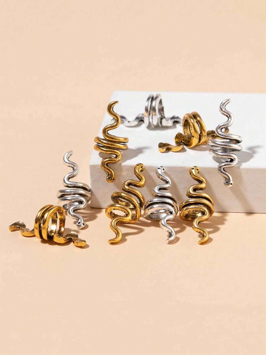 9pcs/Set Pop Vintage Hairpin Boho Style Spiral Scrunchie Coil Spring ...
