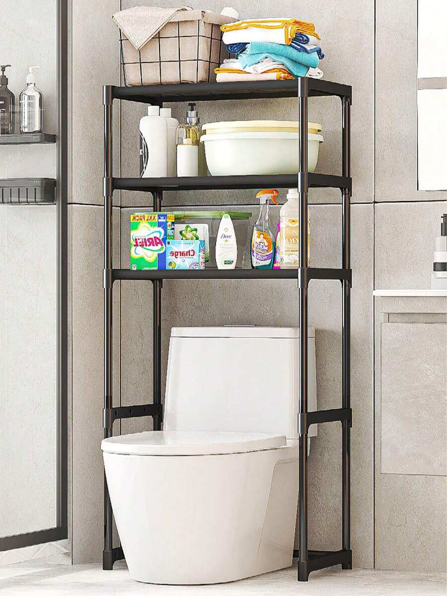 1pc Toilet Storage Rack Floor Standing Bathroom Multi-Functional ...