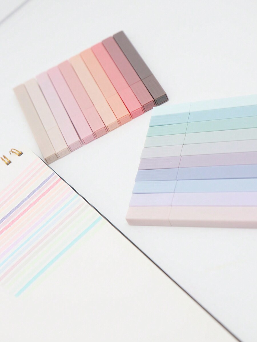 20pcs Pastel Morandi Square Highlighter Markers, Aesthetic Chisel Tip ...
