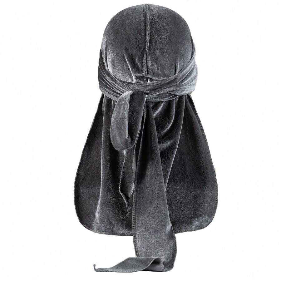 1pc Superior Plush Durag Soft Plush Durags For Men And Women Long