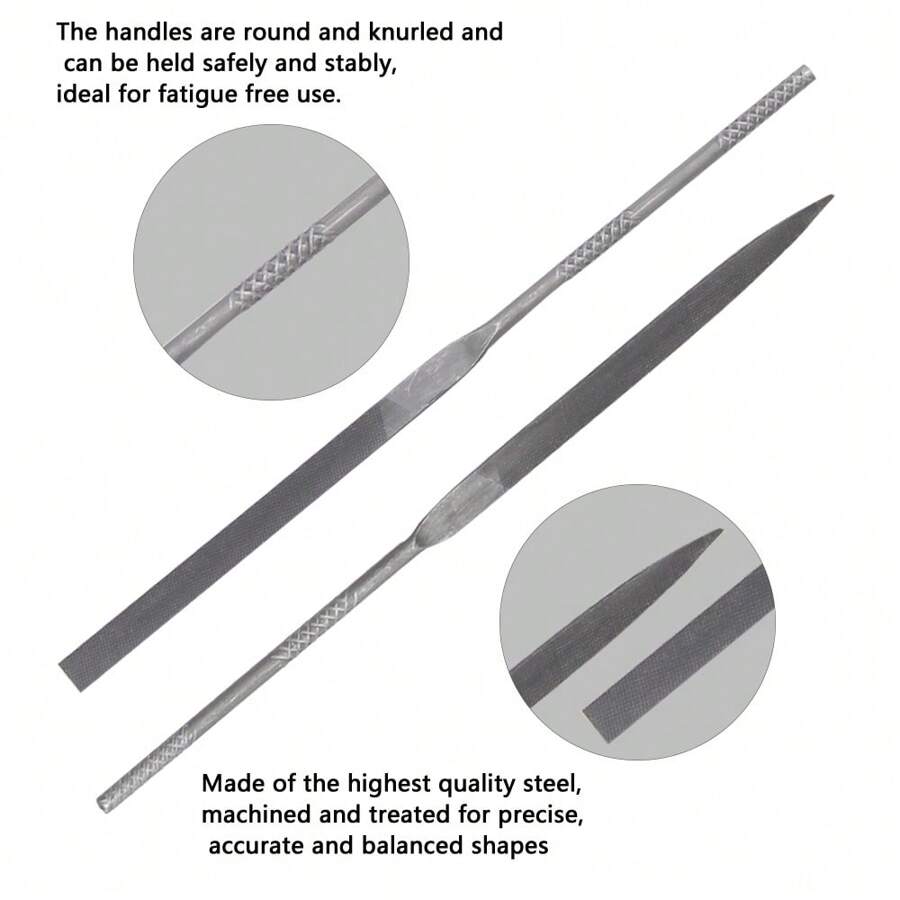 10pcs Needle File Set Without Handles, 5.5'' Swiss Pattern File, Double ...