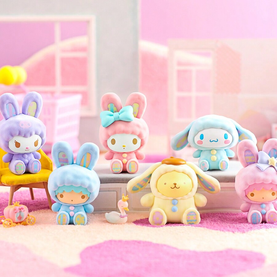 Miniso Sanrio Characters Rabbit Plush Blind Box Figurine,Home Decor ...