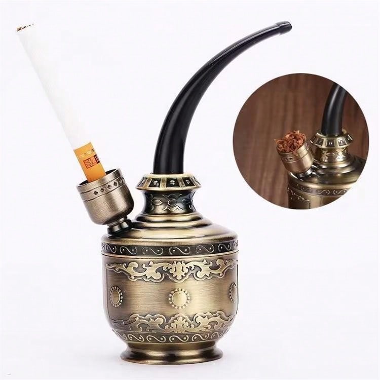 1pc Retro Large Size Pipe Portable Recirculating Water Cooled Smoking ...