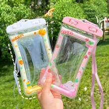1pc Waterproof Phone Case With Cute Cartoon Airbag, PVC Material, Lock ...