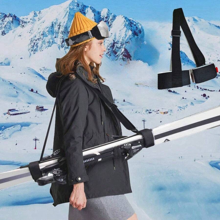 1pc Ski Strap With Adjustable Double Board & Sled Back Strap For Skiing ...