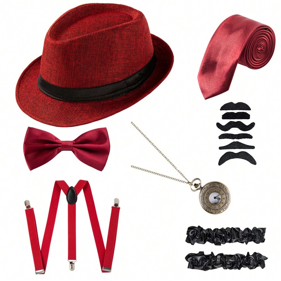 Mens' Vintage 1920s Accessories Set Great Gatsby Costume Accessories ...