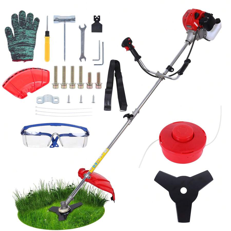 52CC Gas Powered Grass String Trimmer Gasonline Brush Cutter Shaft ...