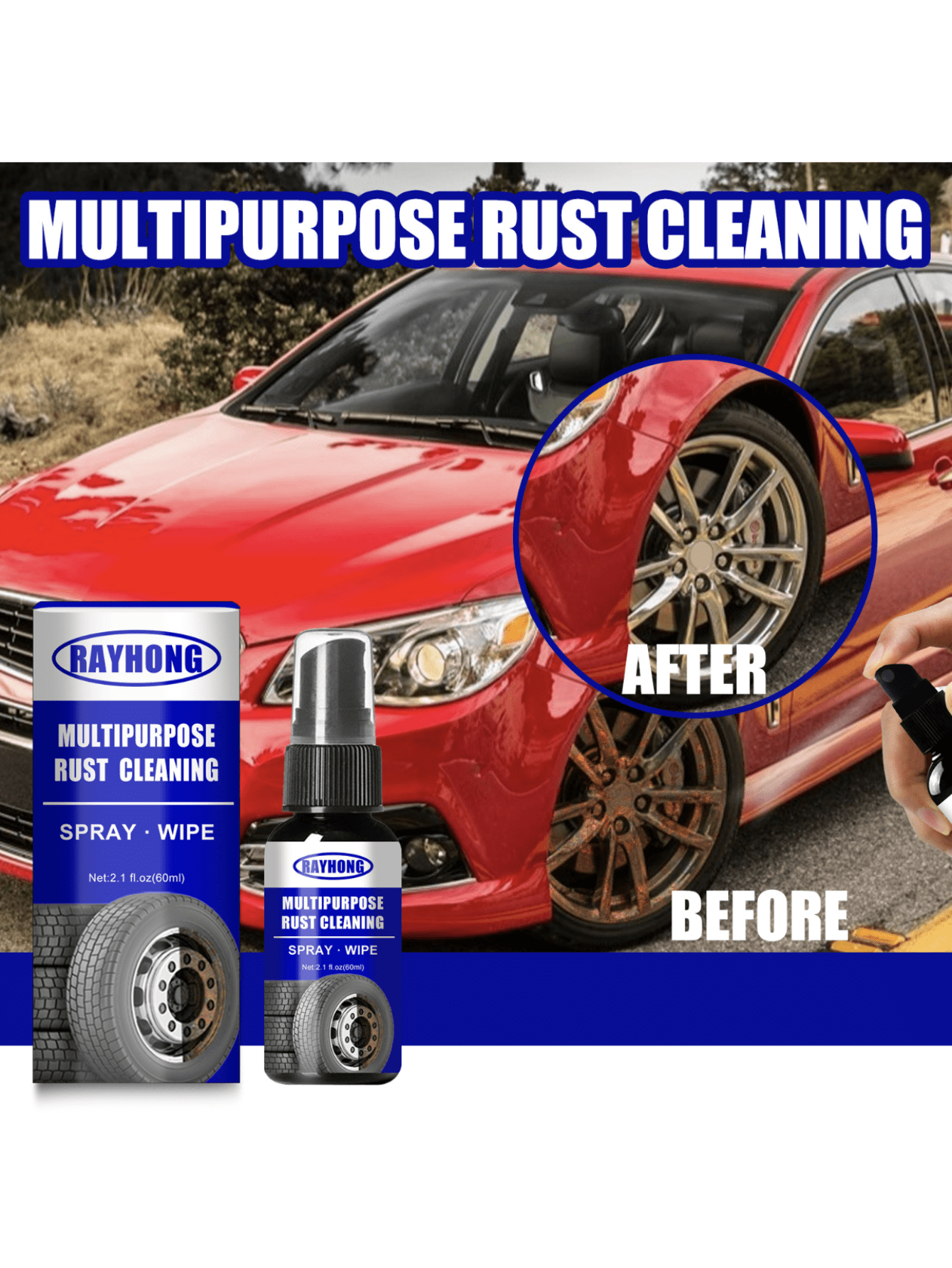 Rayhong Anti-Rust Lubricant For Cars, Metal Doors And Windows Cleaning ...