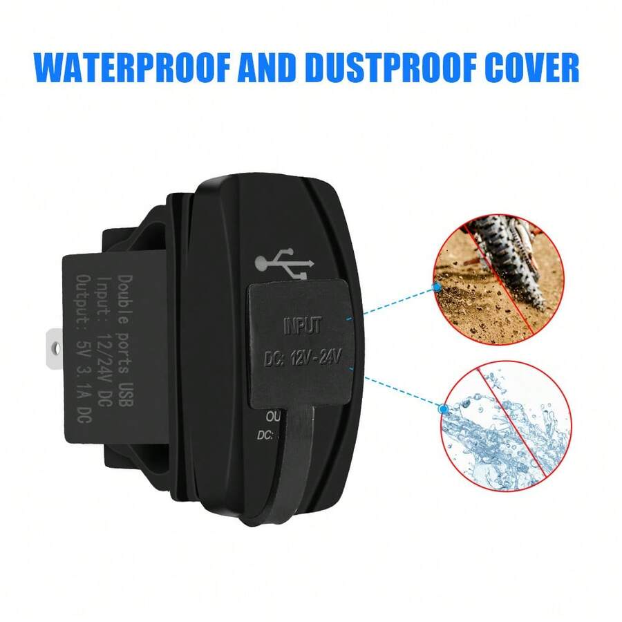 Car Charger For Car RV Camper Caravans Auto Adapter Dual USB Ports ...