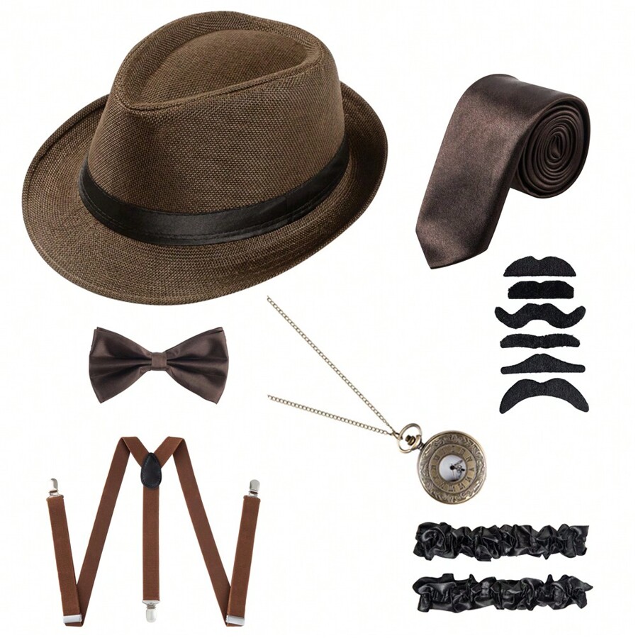 Mens' Vintage 1920s Accessories Set Great Gatsby Costume Accessories ...
