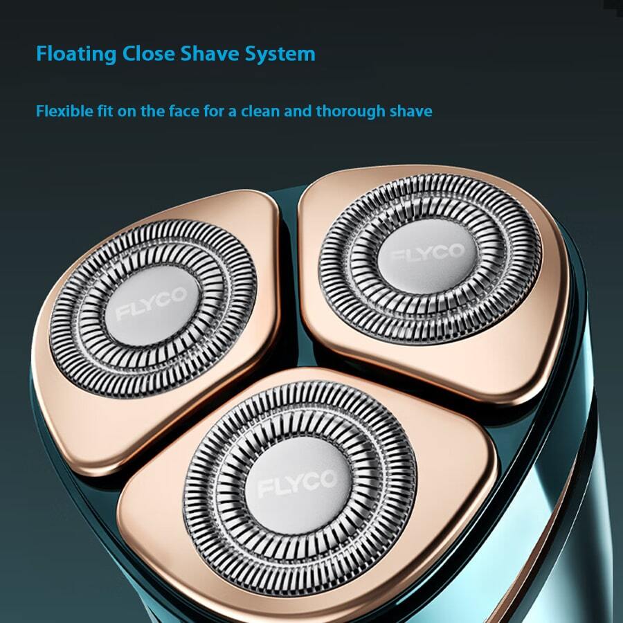 Flyco 1pc FLYCO Rechargable FS961 Electric Shaver Gift Box Full Body Wash Fast Charging Curved ...