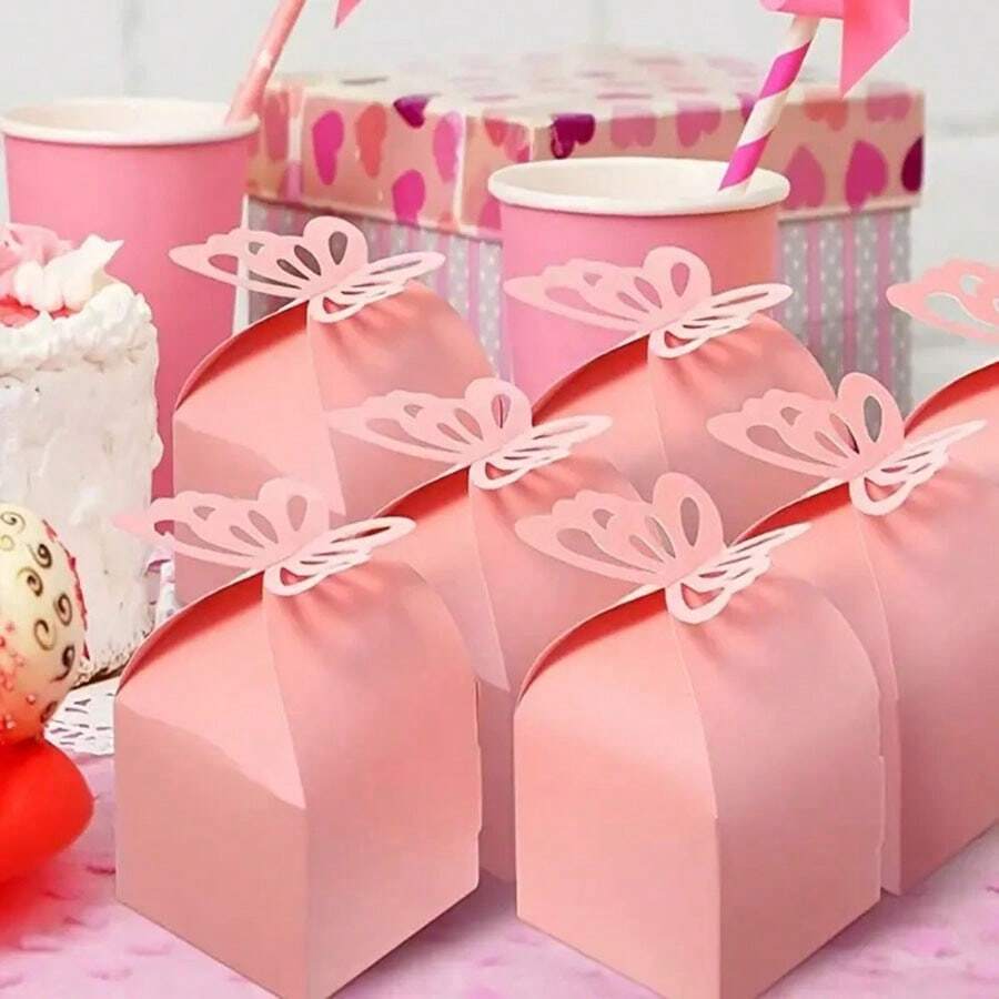 20pcs/Set Party Holiday Package Glitter Paper Candy Gift Box Solid ...