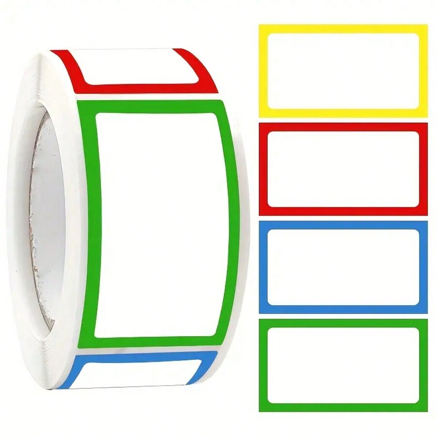 1 Roll Colored Blank Sticker Roll For Handwritten Labels ...
