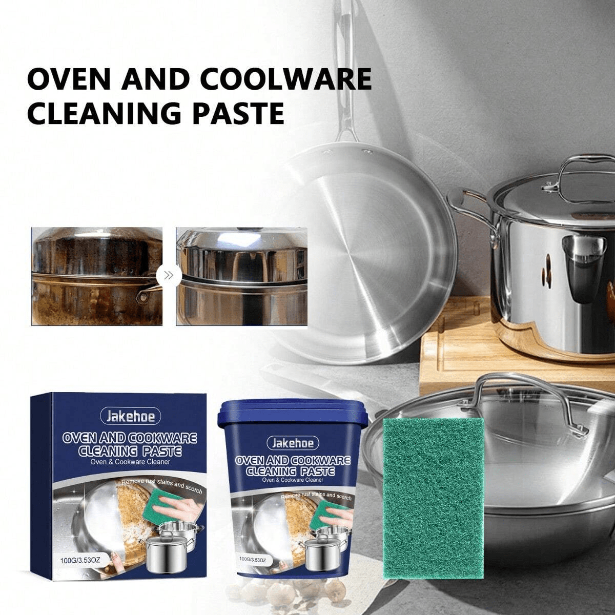 Stainless Steel Cleaning Paste, Kitchen Utensil Cleaner To Remove ...