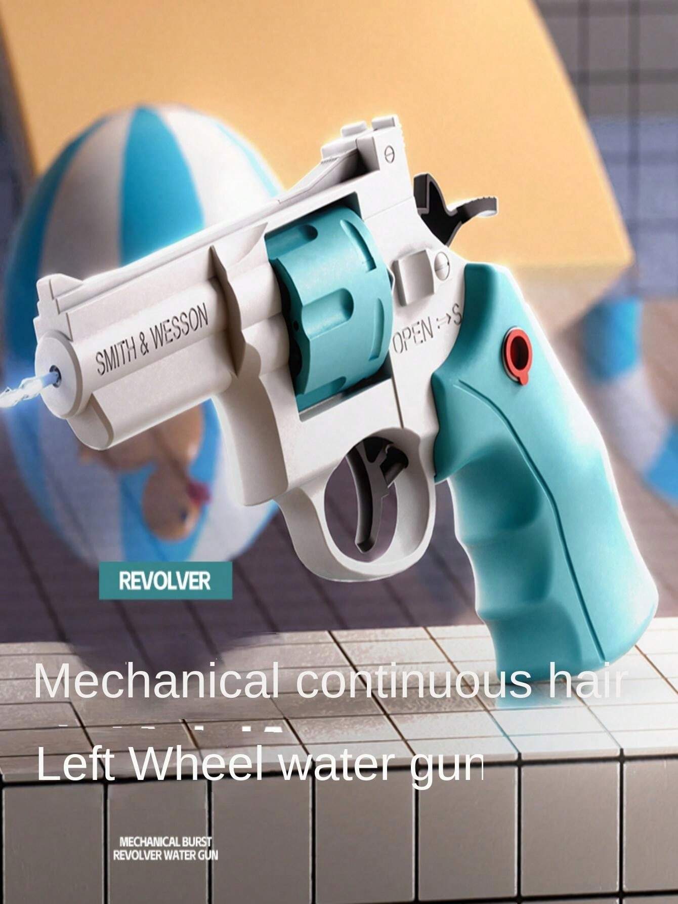 Mechanical Revolver Water Gun, Connectable For Continuous Play | SHEIN EUR