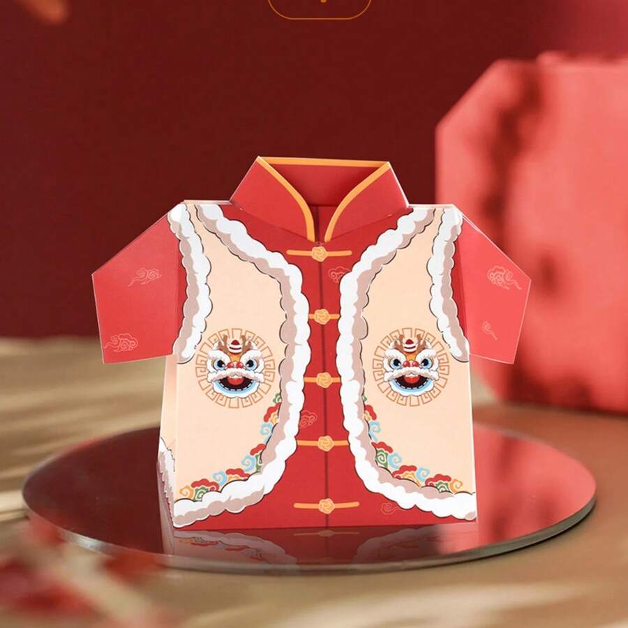 Chinese Style Cute And Festive Candy Packaging Box In Red, Ready-Made ...