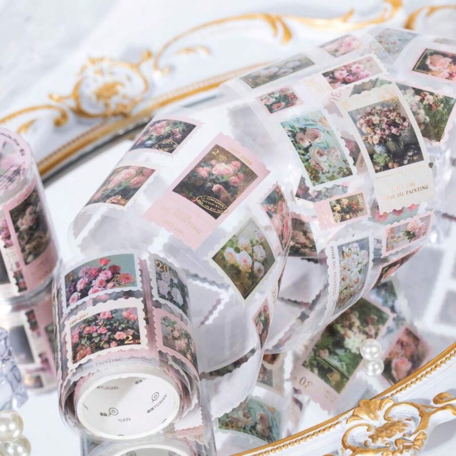1 Roll Of 2-Meter Hot Stamping Copperplate Paper, Tape, Pink Rose ...