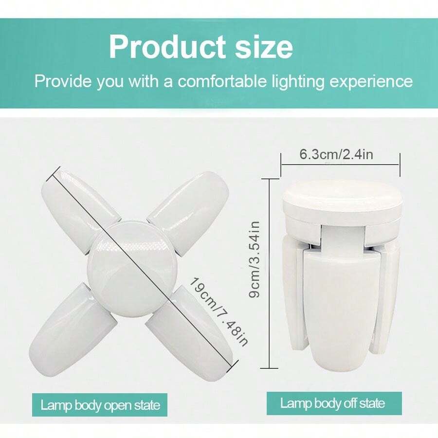 Bombilla LED mini plegable, luz LED mini plegable en forma de hoja ...