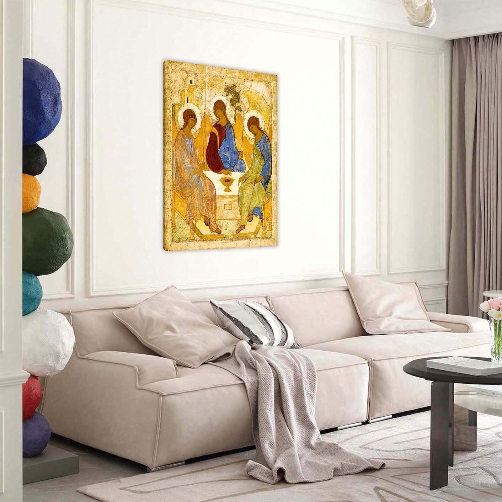Orthodox Abraham's Hospitality Icon Rublev Canvas And Wall Art Decor ...