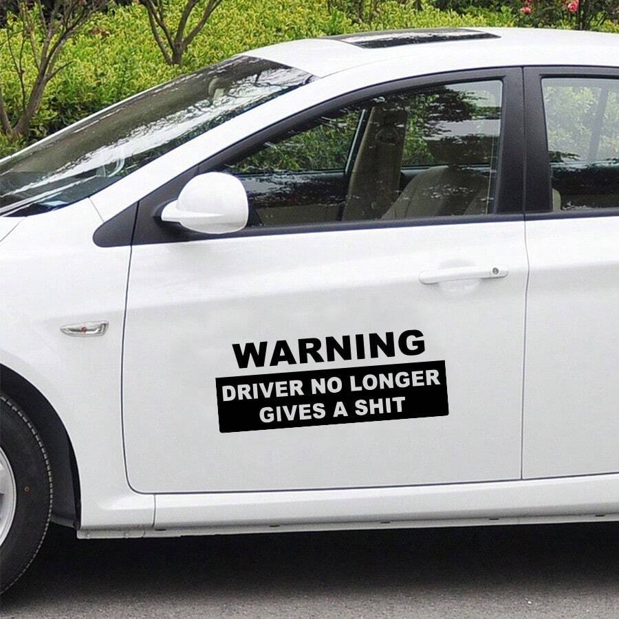 1pc Black Driver No Longer Gives A Car Sticker | SHEIN USA