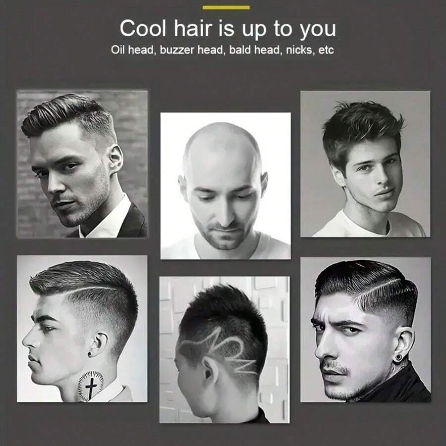 Hair Clipper, Rechargeable Beard Trimmer Electric T-Shaped Razor Hair ...