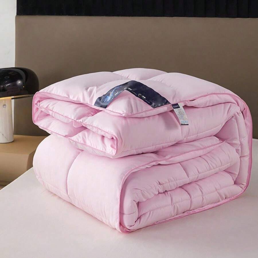 Quilted Velvet Comforter Four Seasons Bedding Set With Corner Ties Soft ...