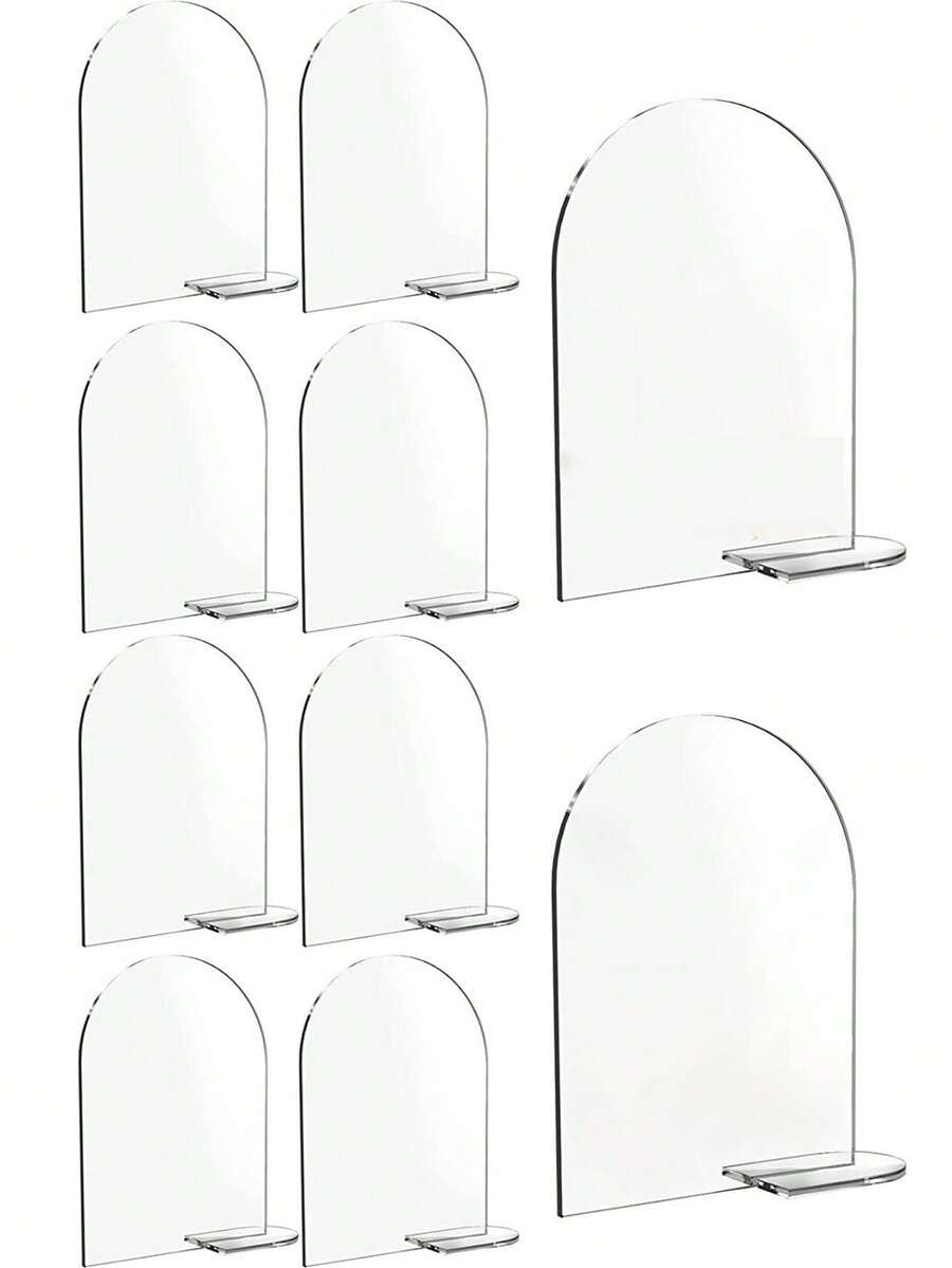 1pc Party Wedding Diy Table Card Display Stand Acrylic Half Round Clear ...