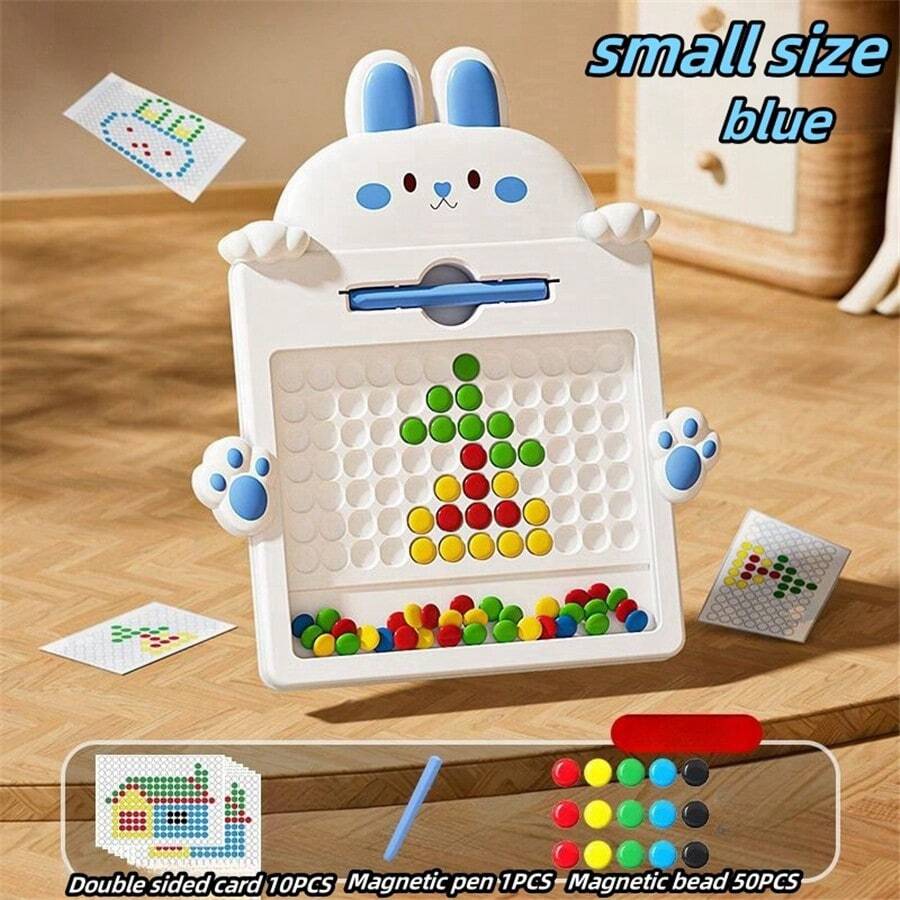 Children Magnetic Drawing Board With Beads, Magnetic Motion Puzzle ...