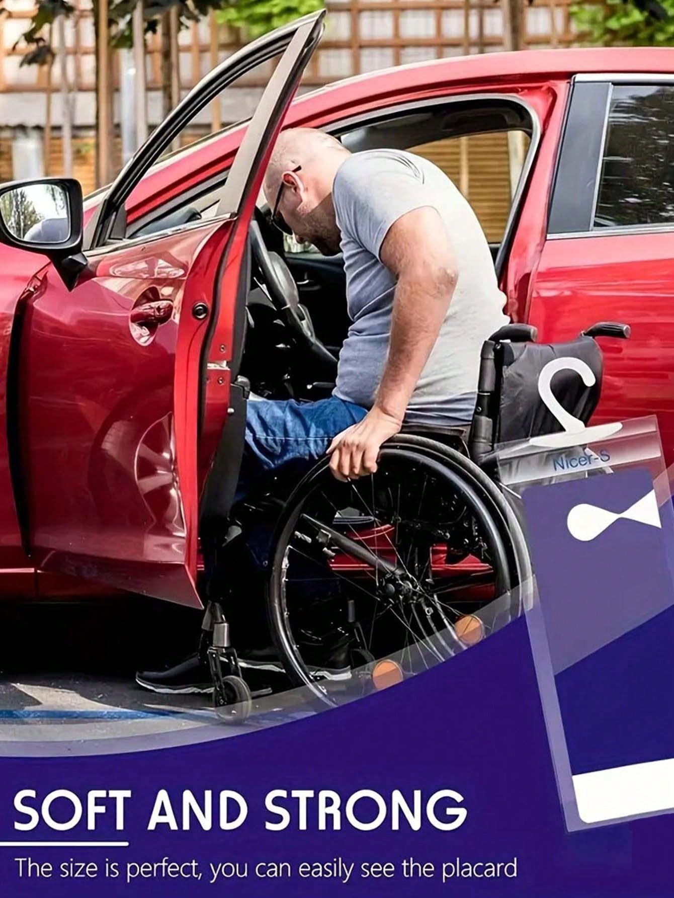 1pc Disabled Parking Permit Holder, Transparent Pvc Disabled Access ...