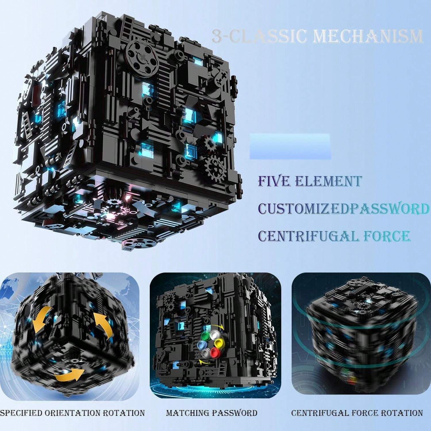 Block Pussel Box Med Mekanism Dekryptering - Cube Micro Building Star ...