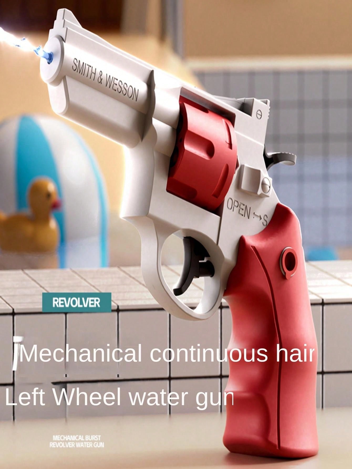 Mechanical Revolver Water Gun, Connectable For Continuous Play | SHEIN UK