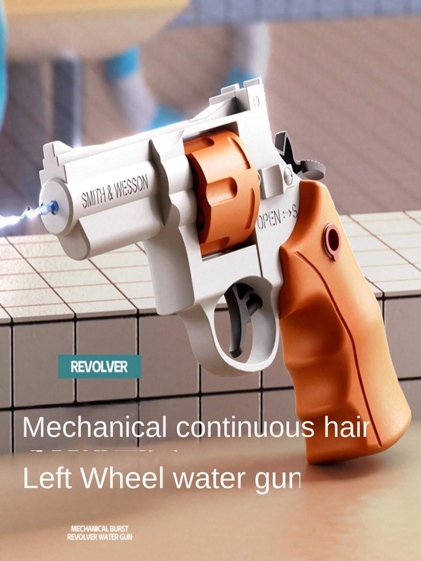 Mechanical Revolver Water Gun, Connectable For Continuous Play | SHEIN EUR