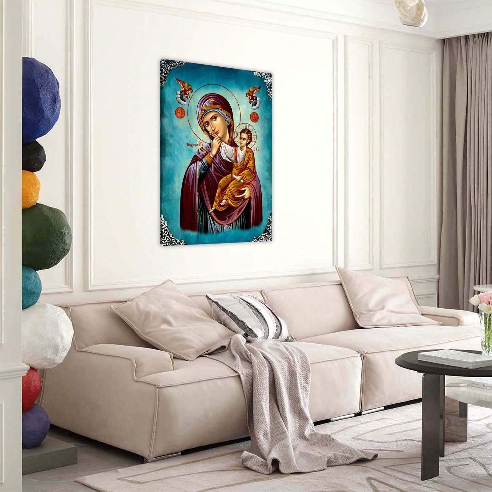 Orthodox Virgin Mary Panagia Paramythia Canvas And Wall Art Decor For ...
