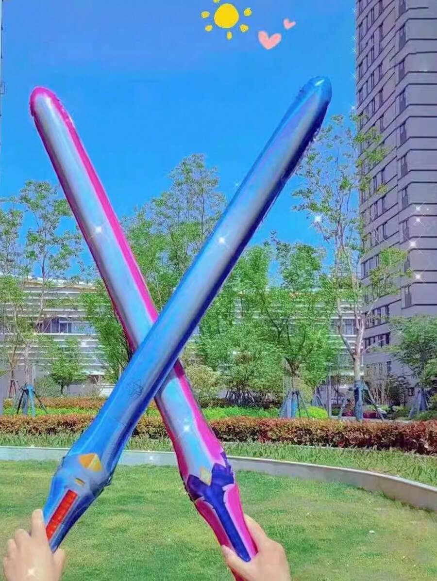 5pcs Inflatable Sword & Long Sword Balloons, Handheld Stick For Combat ...