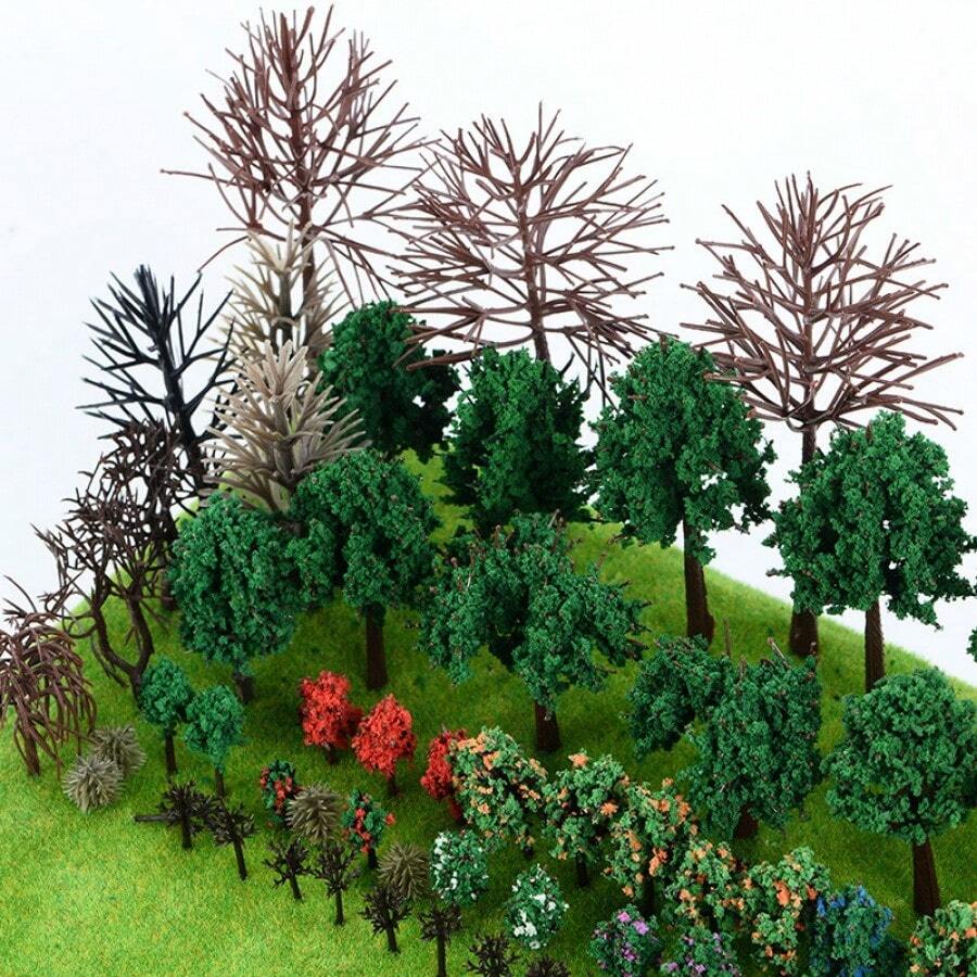 Various Sizes Miniature Model Trees Mini Diorama Trees Mixed Model ...