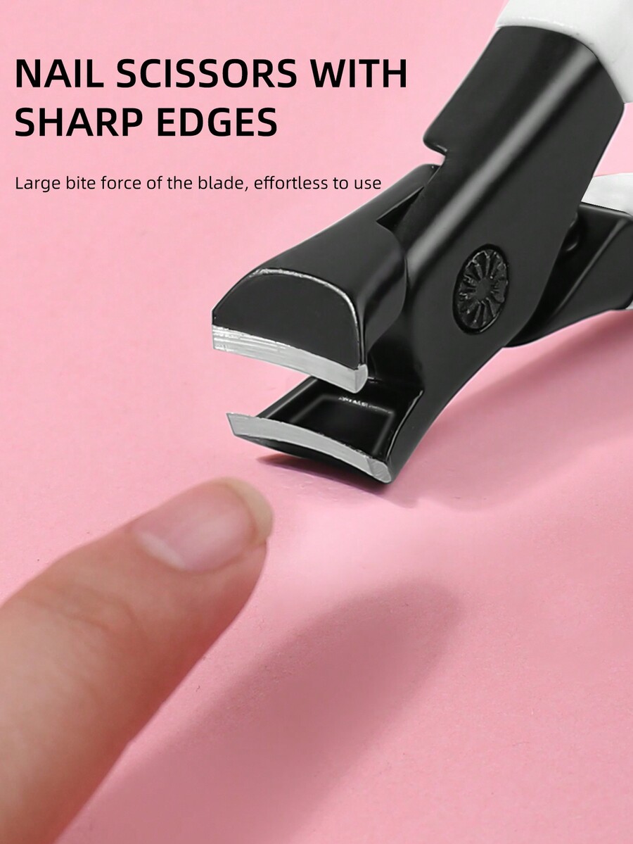 Splash-Proof Large Opening Nail Clippers For Thick And Hard Nails, Single Nail Clipper ...